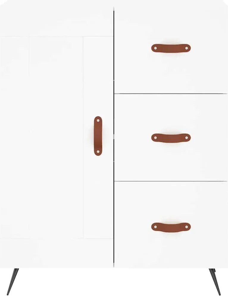 Skříň highboard bílá 69,5 x 34 x 180 cm kompozitní dřevo 3195987