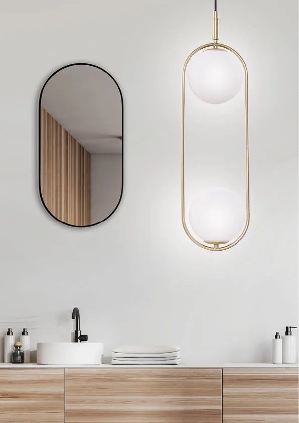 Mosazný závěsný lustr Cordel pro žárovku 2x G9  - Candellux