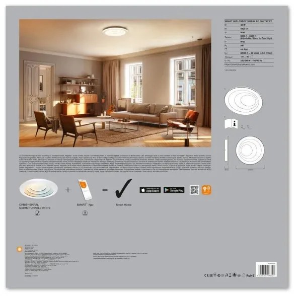 Ledvance - LED Stmívatelné stropní svítidlo SMART+ SPIRAL LED/40W/230V Wi-Fi