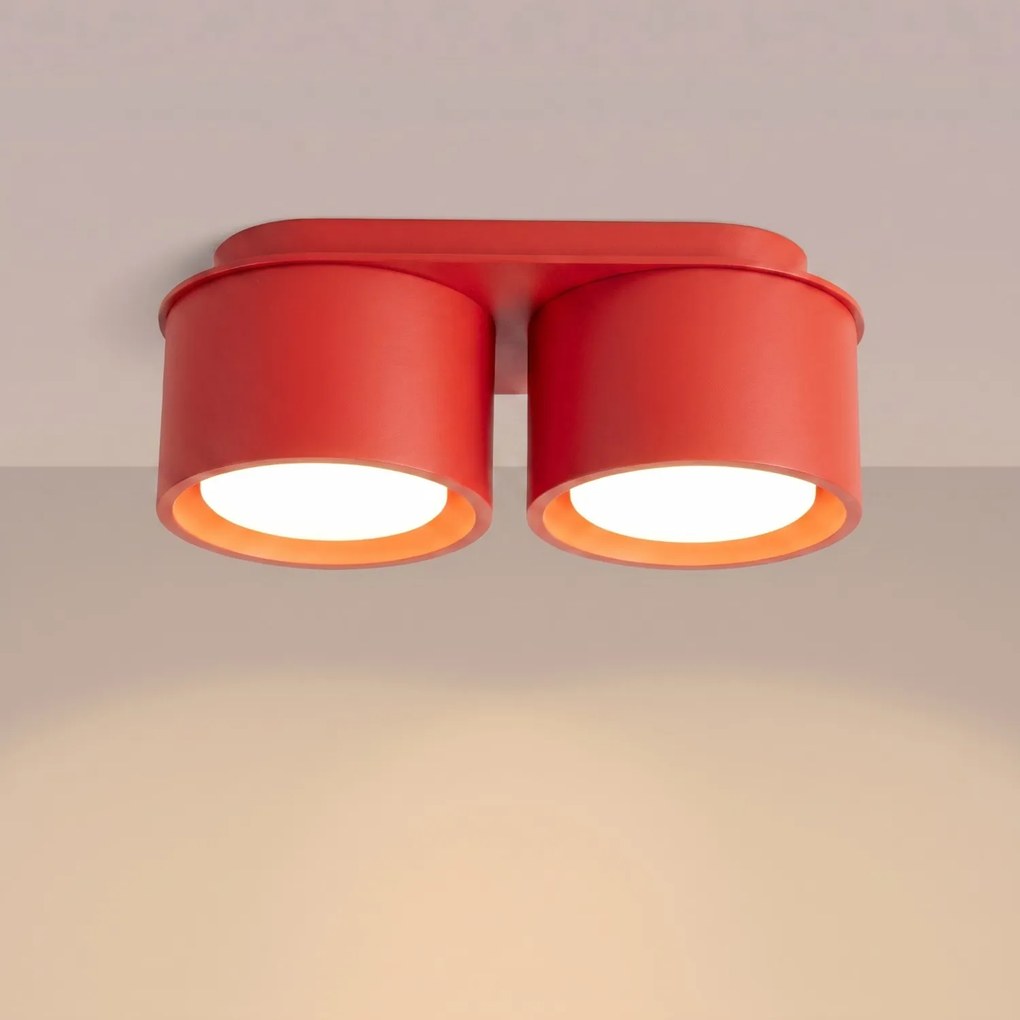 Sollux Lighting Stropní svítidlo MODO 2 červené GX53