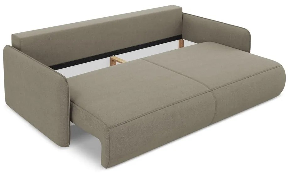 Béžová rozkládací/s úložným prostorem pohovka 216 cm Nanea - II. jakost – Makamii