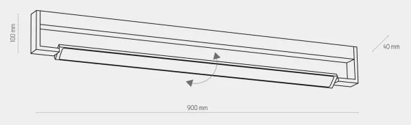 LED Koupelnové nástěnné svítidlo DEKSTER LED/36W/230V IP44 bílá