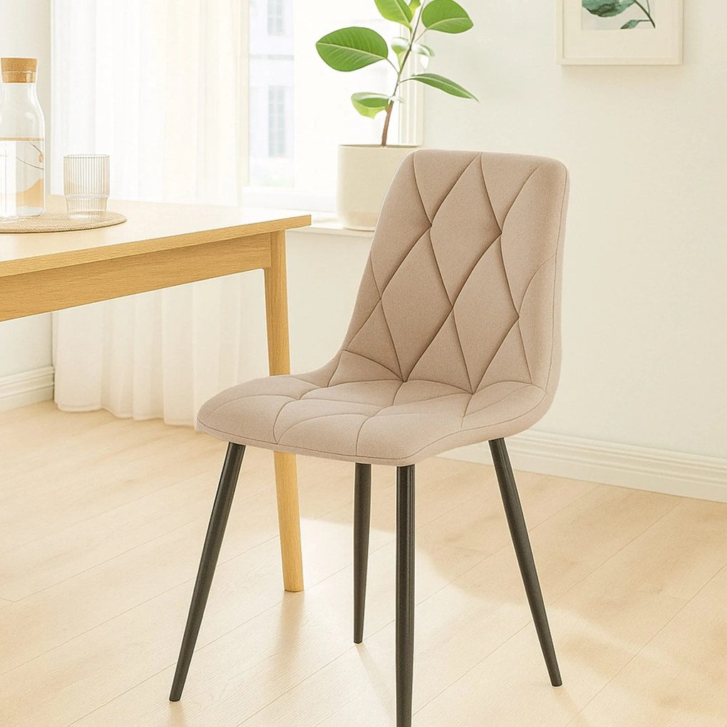 Jídelní židle Clairton látka – taupe