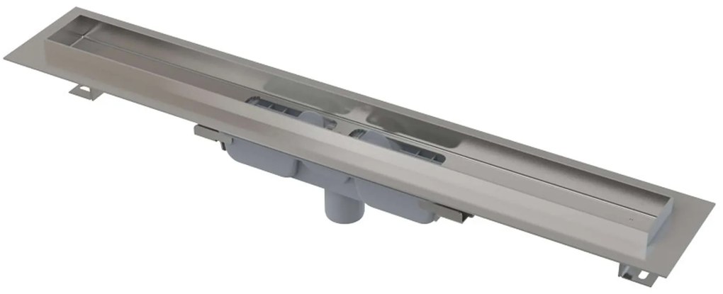 Alca - Sprchový žlab Professional Low 65 cm, s okrajem pro plný rošt, svislý odtok, nerez APZ1106-650