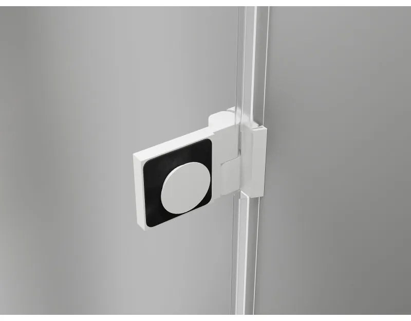 Mexen Lunar-B Duo, výklopný sprchový kout 100 x 100 cm, 8mm čiré sklo, bílý profil, 832-100L-100P-20-00