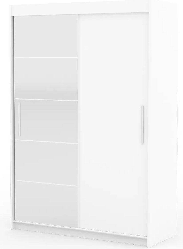 ADRK Furniture Posuvná skříň se zrcadlem ESTI 150 SW-ESI-150-W