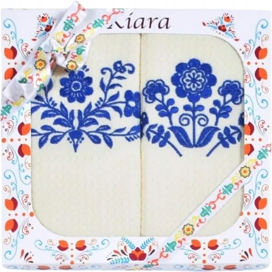 Praktik Dárková sada utěrek KIARA Slovácko modré 50x70, 2 ks