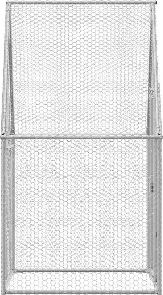 Klec pro kuřata stříbrná 100 x 100 x 190 cm pozinkovaná ocel 172549