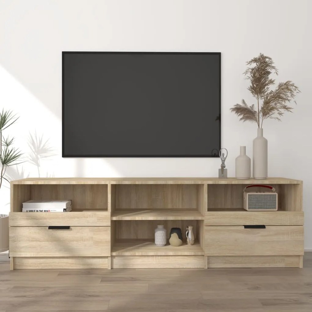 TV skříňka dub sonoma 150 x 33,5 x 45 cm kompozitní dřevo - Default Title