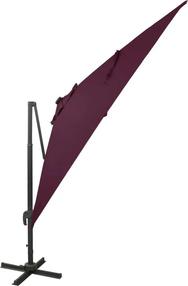 vidaXL Konzolový slunečník s tyčí a LED světly 300 cm [312350] Barva: taupe