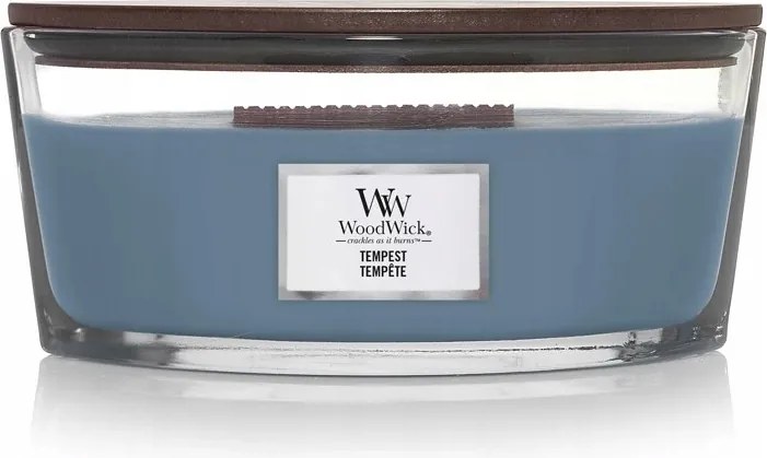 WoodWick vonná svíčka s dřevěným knotem Elipsa Tempest 453,6 g