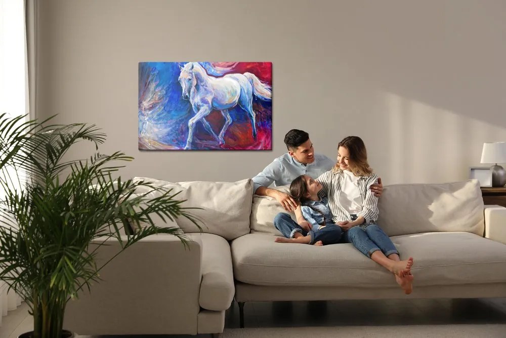 Obraz Kůň Na Abstraktní Pozadí Nedostatek Nedostatek Plátno Canvas 30x20