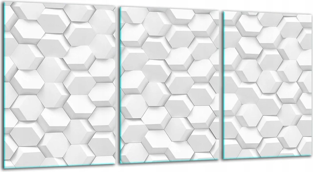 Skleněná Deska Na Krájení Deska 3x30x52 Bílá Tvrzené Sklo Kuchyně 7v1
