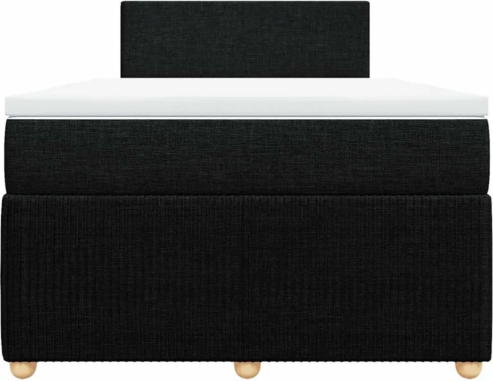Box spring postel s matrací černá 120x200 cm textil 3287418