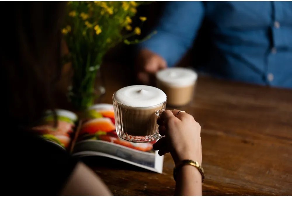 Skleněné šálky v sadě 2 ks na cappuccino 250 ml Livio Duo – Vialli Design