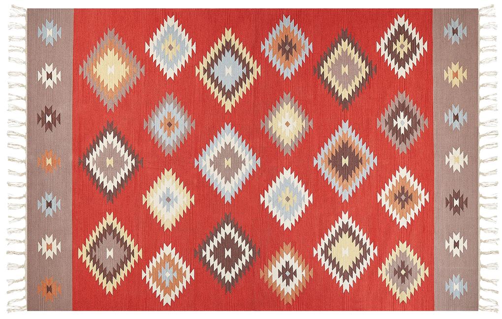 Bavlněný kelimový koberec 200 x 300 cm vícebarevný LORUT Beliani