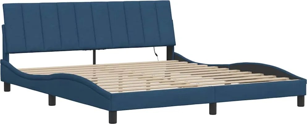 Rám postele bez matrace Hanko modrý 180 x 200 cm textil 3310481
