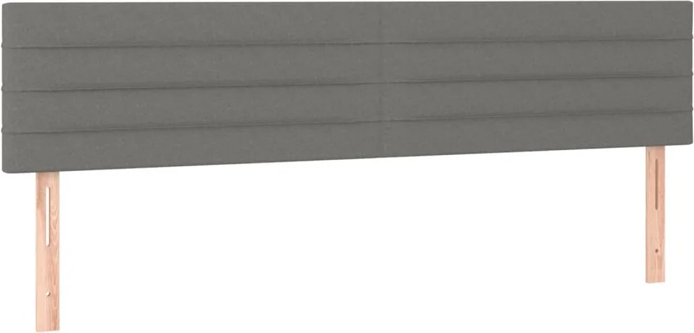 Box spring postel s matrací tmavě šedá 200x200 cm textil 3140722