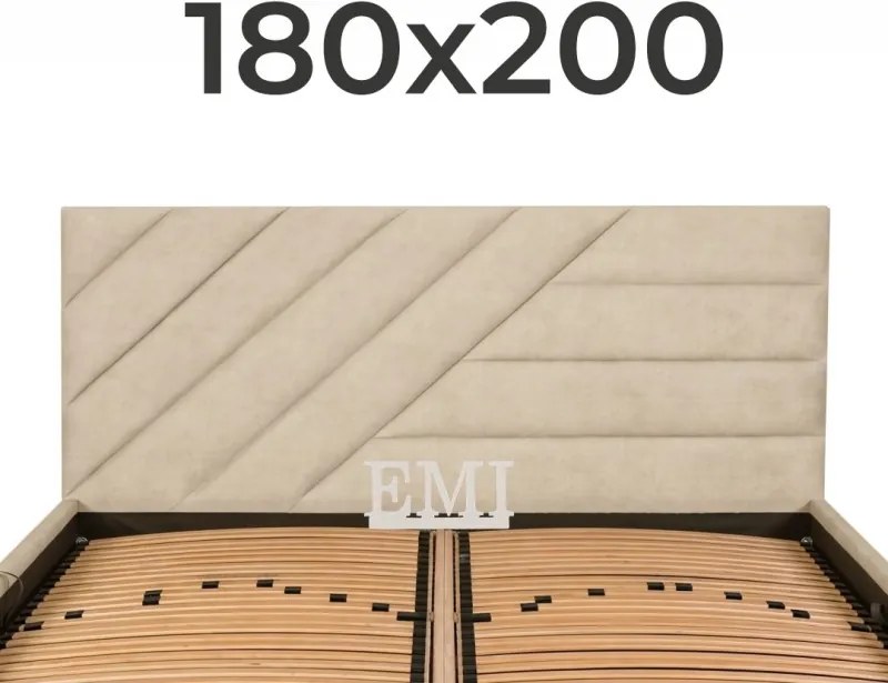 Postel čalouněná BOMAL + lamelový rošt + matrace EMI