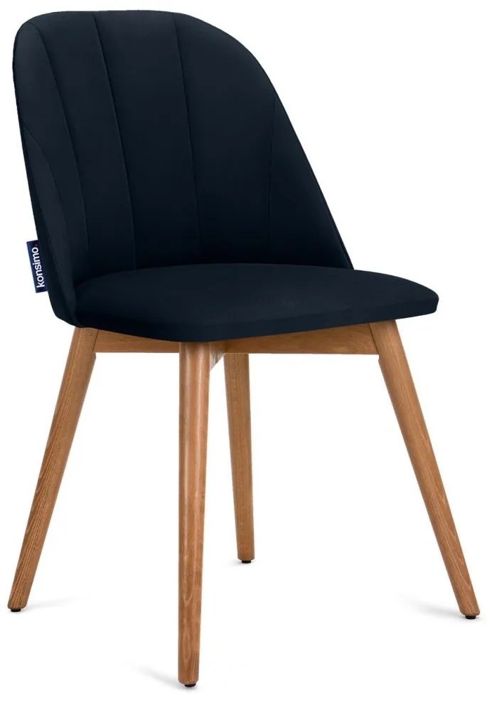 Konsimo Sp. z o.o. Sp. k. Jídelní židle BAKERI 86x48 cm tmavě modrá/světlý dub KO0077