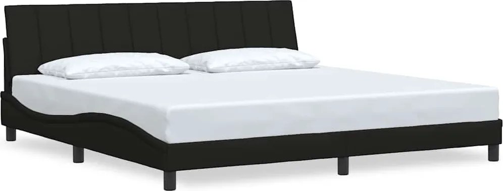 Rám postele bez matrace Hanko černý 200 x 200 cm textil 3310414