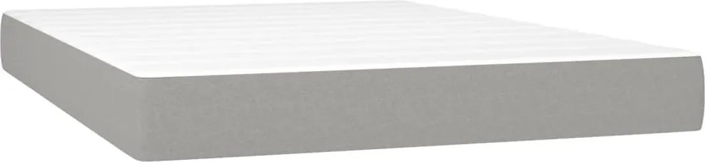 Box spring postel s matrací světle šedá 140 x 200 cm textil 3142657