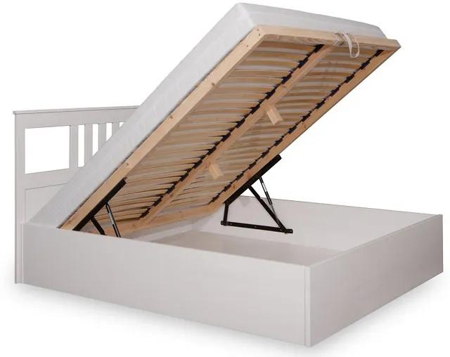 Postel Porto II s kontejnerem Zvolte rozměr postele: 160x200 cm, Vyberte odstín dřeva: Bělená 20