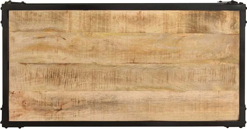 Konferenční stolek 90 x 45 x 35 cm masivní hrubý mangovník 328265