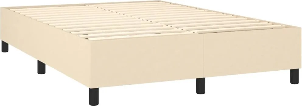 Box spring postel s matrací krémová 140x190 cm textil 3136914