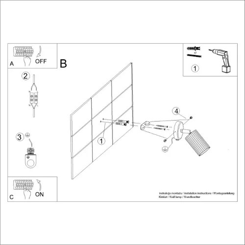 Nástěnné svítidlo SOLLUX KARBON bílá GU10 1x10W bez žárovky SL.1541