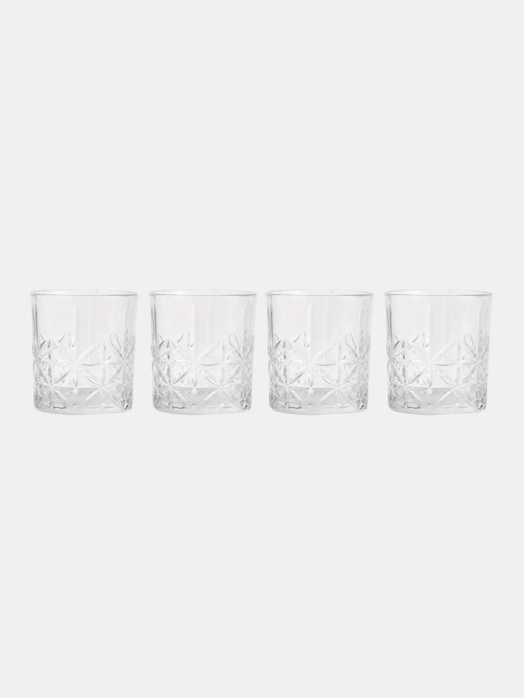 Sinsay - Sklenice s reliéfním vzorem 4 pack - clear