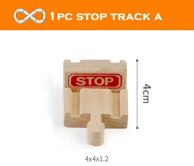 Rozšíření dřevěné trati (různé příslušenství) k elektrickému vláčku (1-10) Barva: 1pc stop a