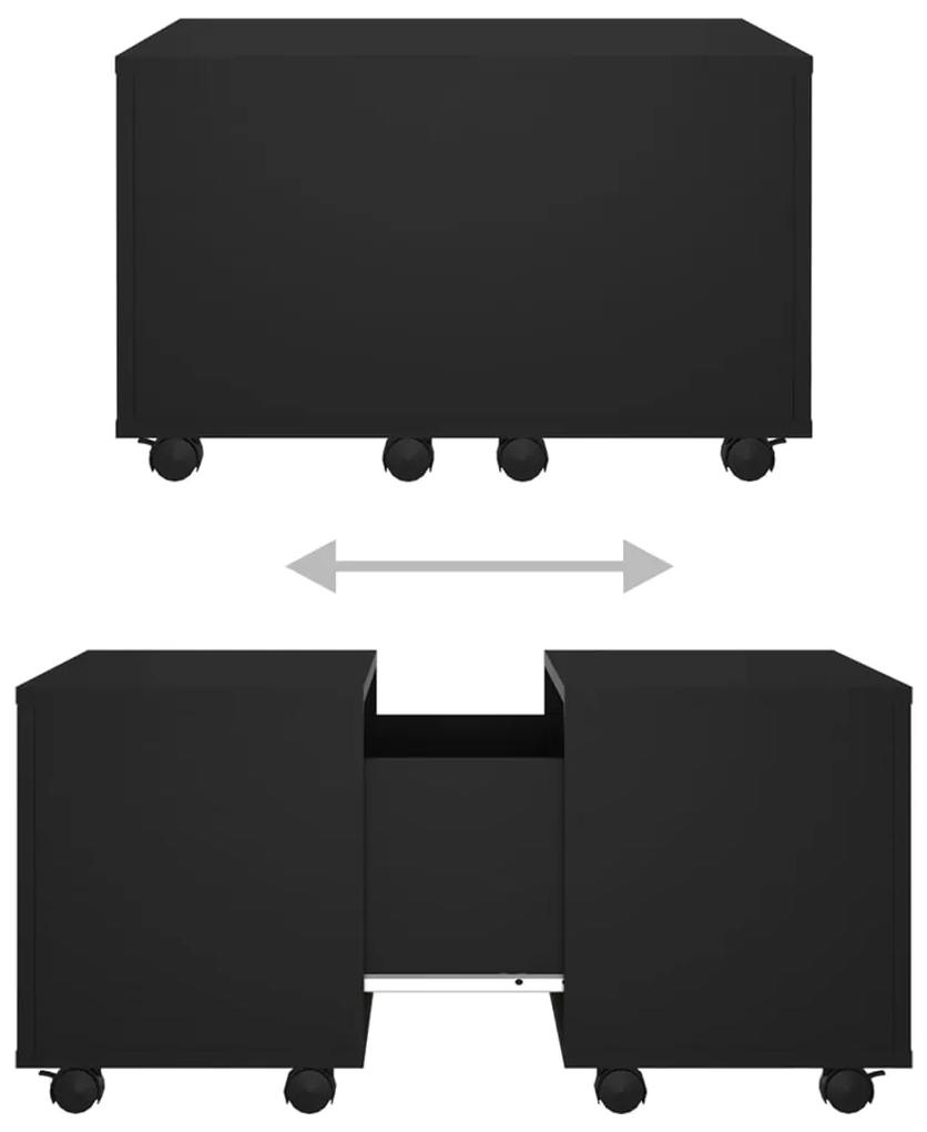 Konferenční stolek černý 60 x 60 x 38 cm dřevotříska - Default Title