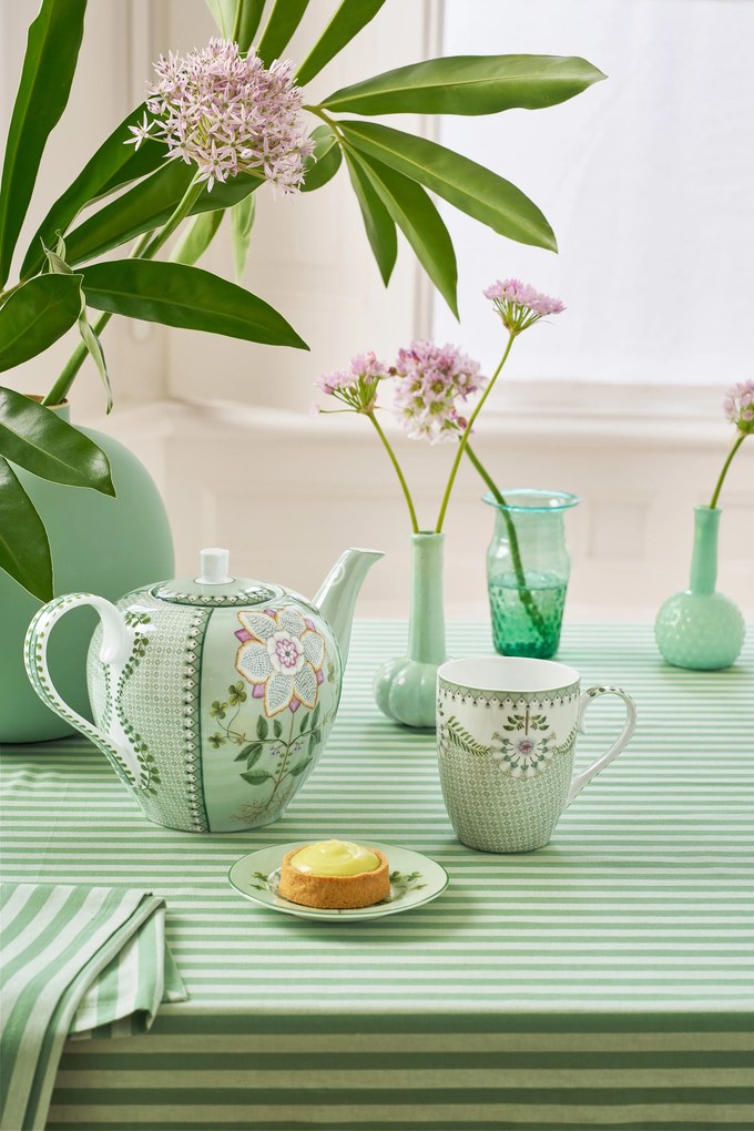 Pip Studio Lily & Lotus hrnek 350ml, zelený (Porcelánový hrnek)