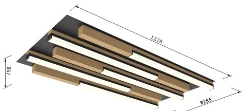Wofi 9031-506S  - LED Stmívatelné stropní svítidlo PALERMO LED/34W/230V dřevo