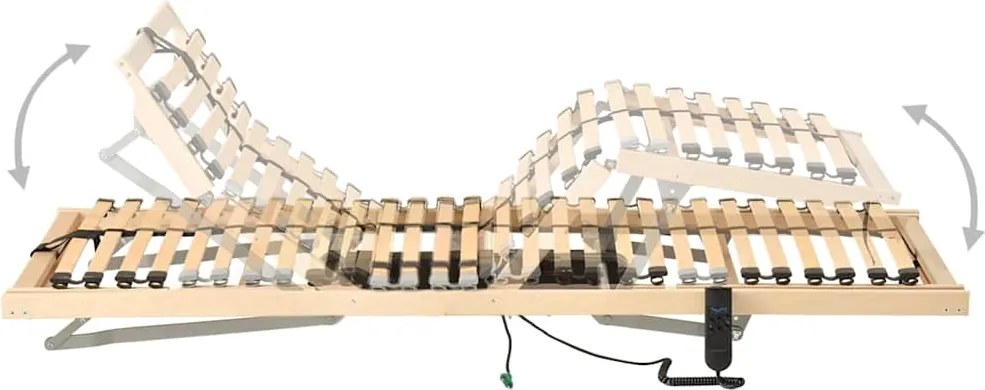 Elektrický lamelový rošt postele s 28 lamelami 7 zón 90x200 cm 321824