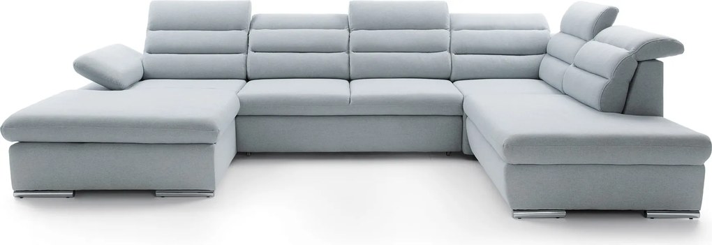 PCo Rohová sedací souprava GRÉTA II do U, 356 cm Barva látky: Nebesky modrá (Aston 12), Roh pohovky: Levý roh
