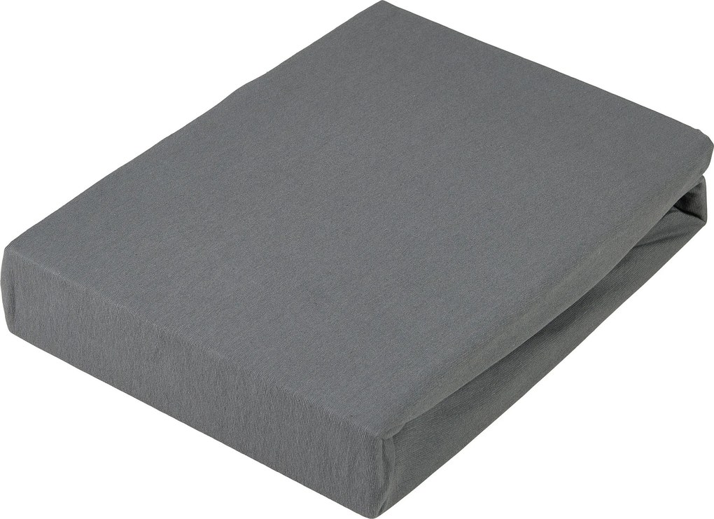 XXXLutz PROSTĚRADLO NA VRCHNÍ MATRACI, žerzej, antracitová, 180/220 cm Novel - Prostěradla - 004550010605