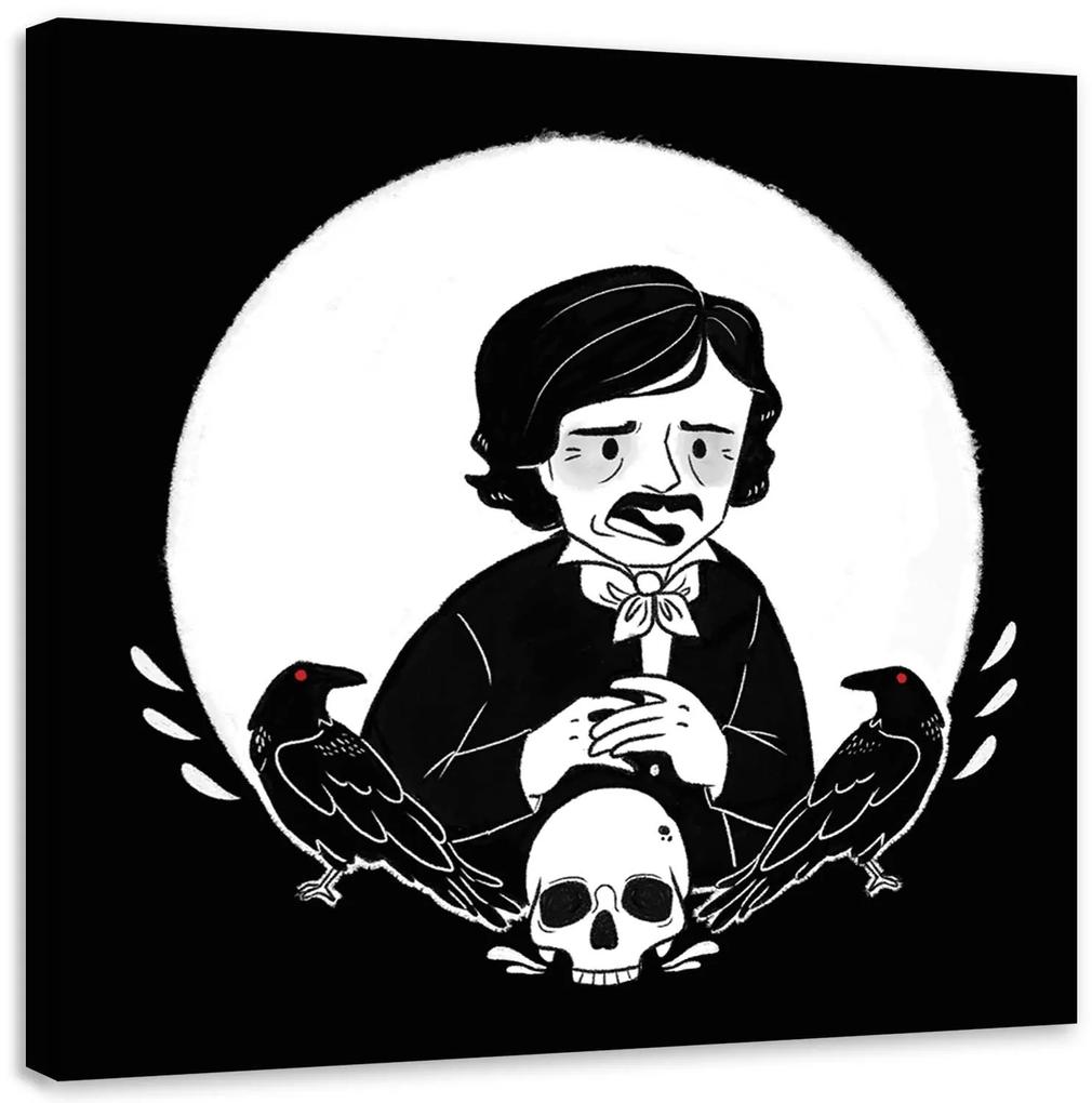 Gario Obraz na plátně Edgar Allan Poe - Daniela Herrera Rozměry: 30 x 30 cm