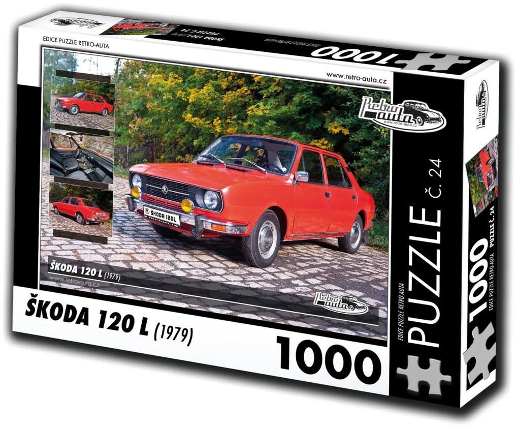 Retro-auta puzzle č. 24 škoda 120 l (1979) 1000 dílků