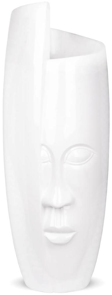 Bílá váza tvář 111 cm 131165