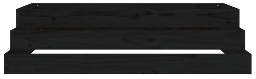 Truhlík černý 110 x 110 x 27 cm masivní borové dřevo,  823903
