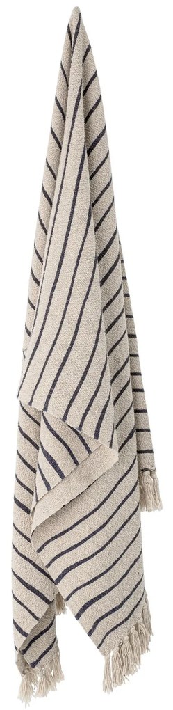 Bloomingville Bavlněný přehoz Eia Nature Stripe 160 × 130 cm, béžová barva, textil