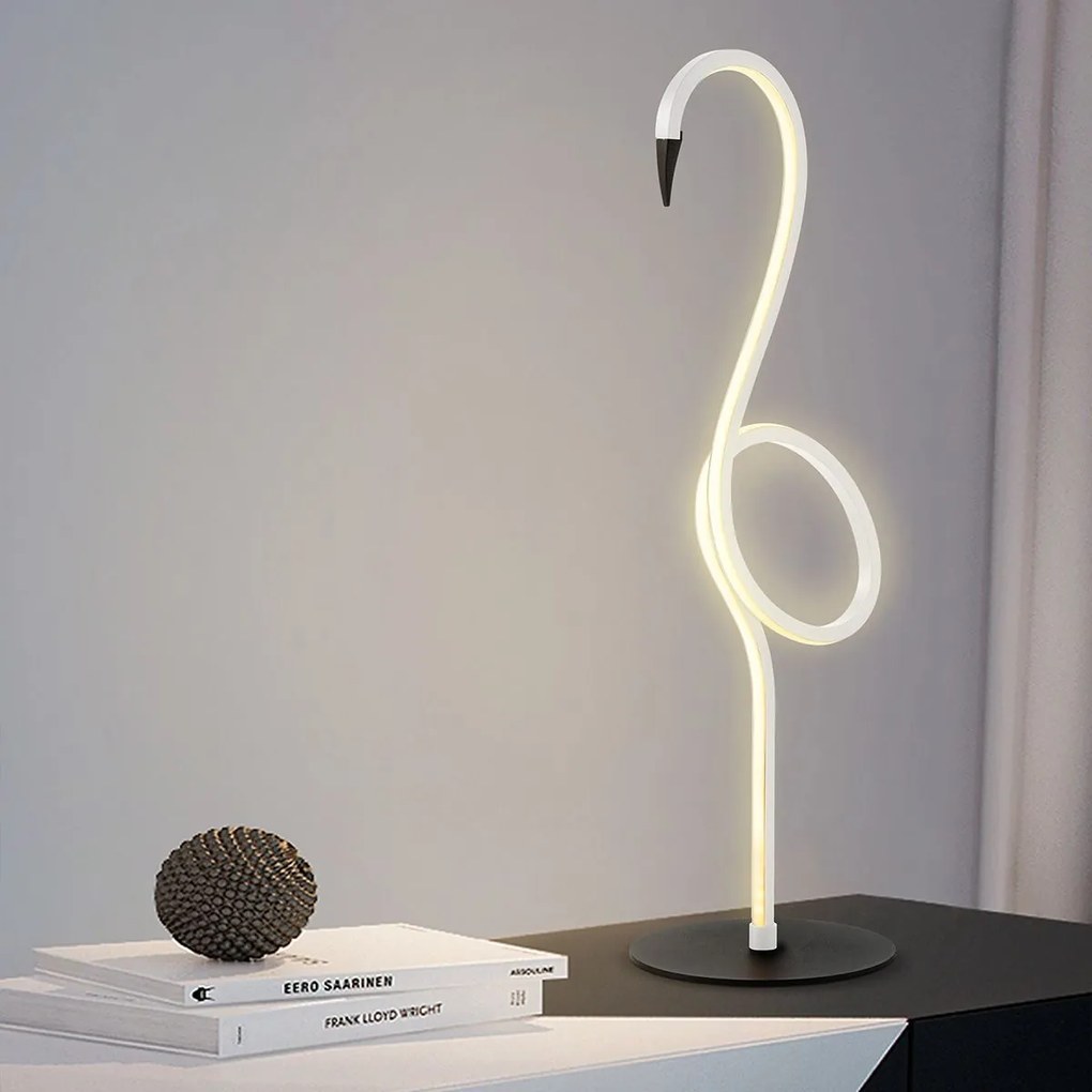 Stolní lampa plameňák Elstead FLAMINGO TL-WHT bílá/LED 6W