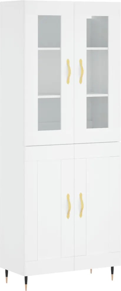 Skříň highboard bílá 69,5 x 34 x 180 cm kompozitní dřevo 3198321