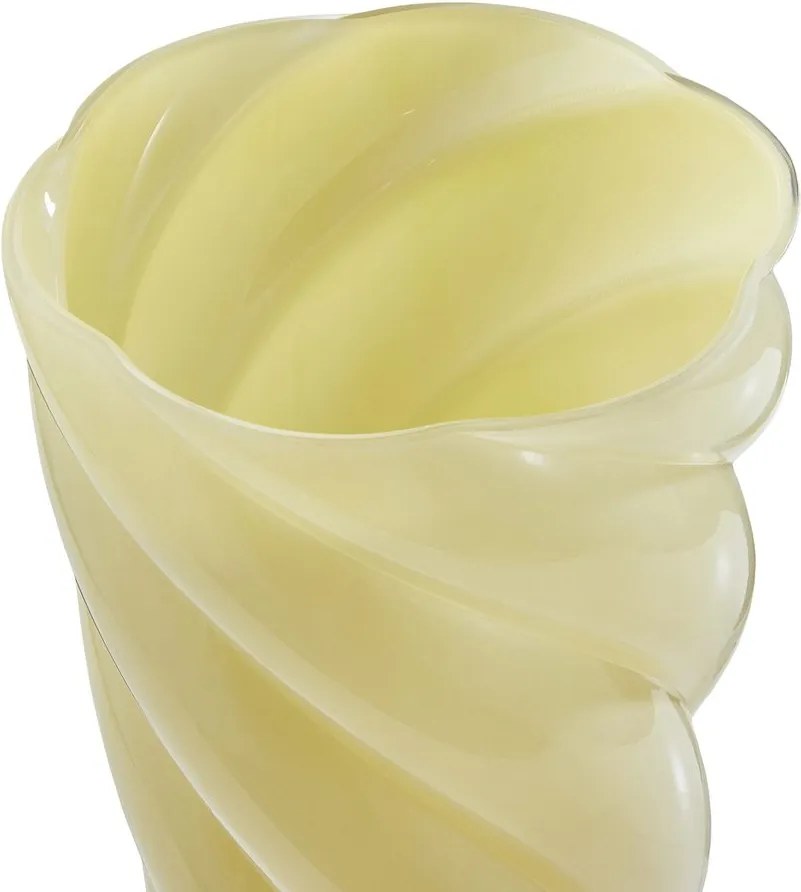 SWIRL Váza 30 cm - žlutá