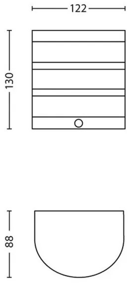 Philips 17315/47/16- LED venkovní nástěnné svítidlo s čidlem 1xLED/3W IP44