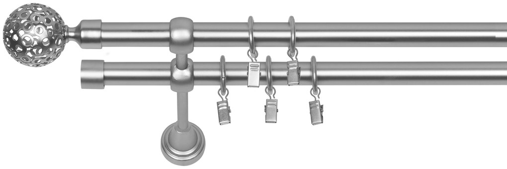 Dekodum Dvouřadá Garnýž Azur 19/19 mm matný chrom 400 cm