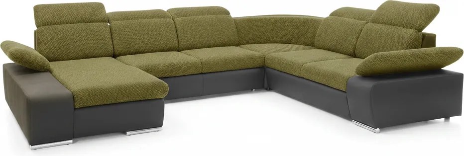 PCo Rohová sedací souprava ODYSEA III do U, 355 cm Barva látky: Krémově hnědá (Vardo 35), Roh pohovky: Pravý roh