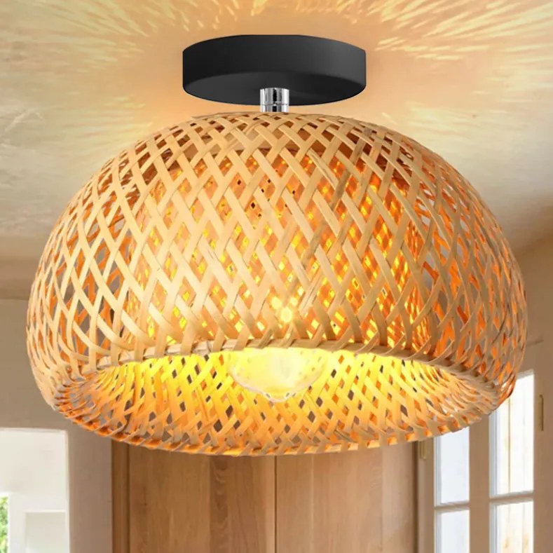 Toolight Toolight, stropní svítidlo 1xE27 APP1577-5C, přírodní hnědá, OSW-03618